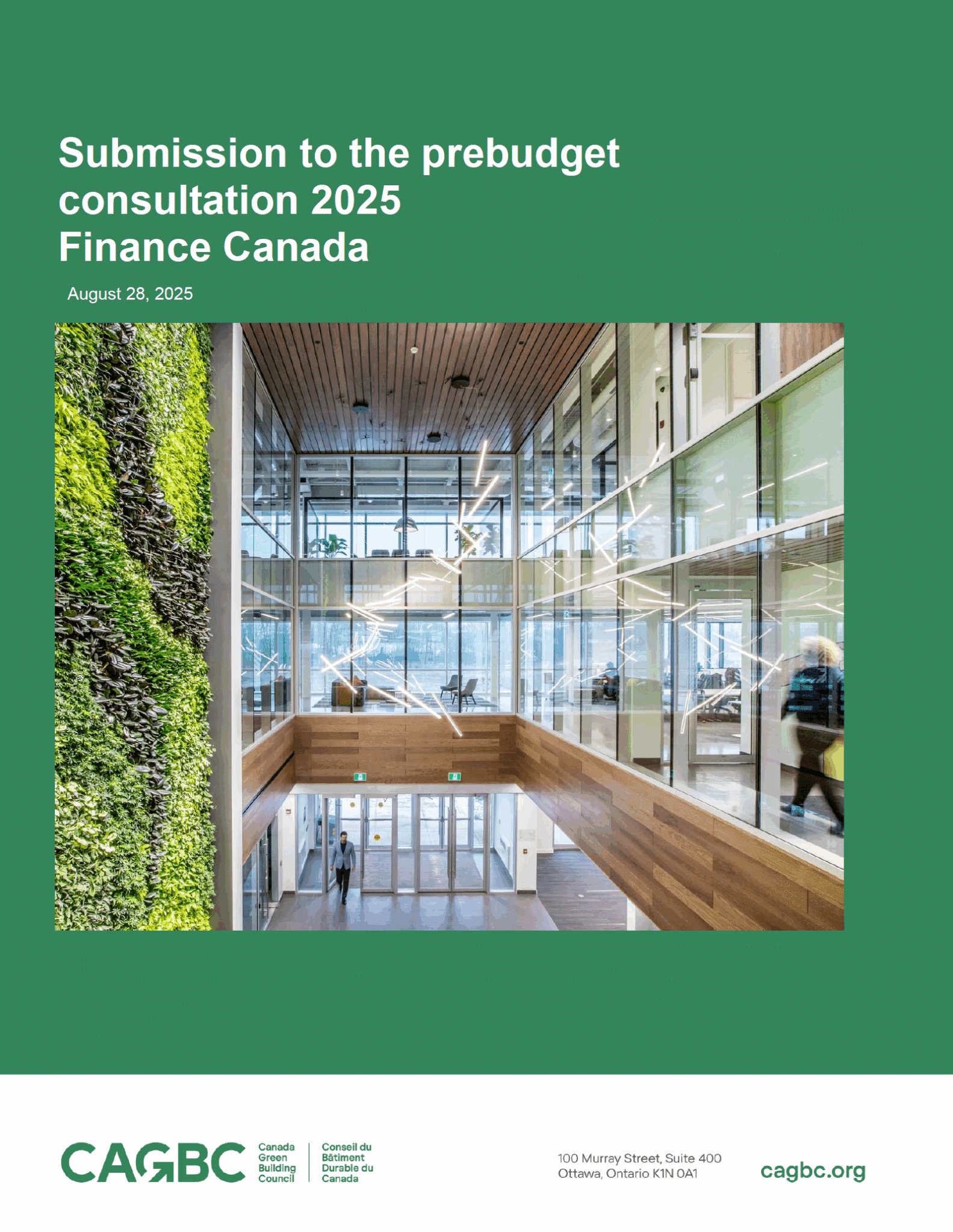 Submission to the Pre-Budget Consultation 2025 Finance Canada - Canada ...